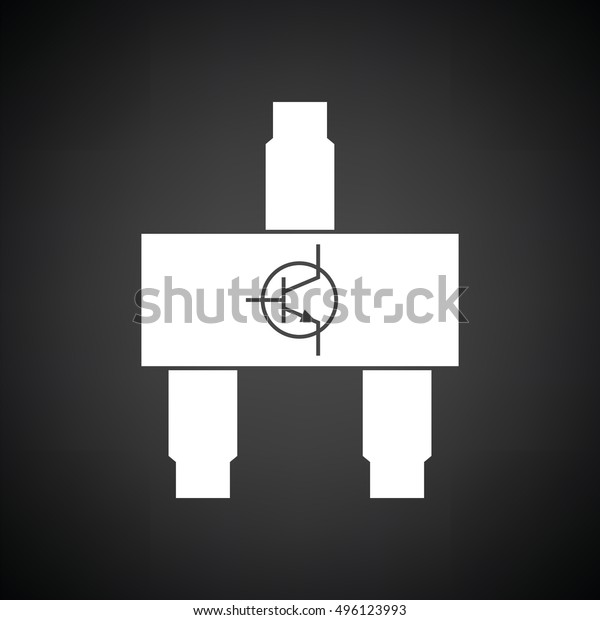 Vektor Stok Smd Transistor Icon Black Background White (Tanpa Royalti ...