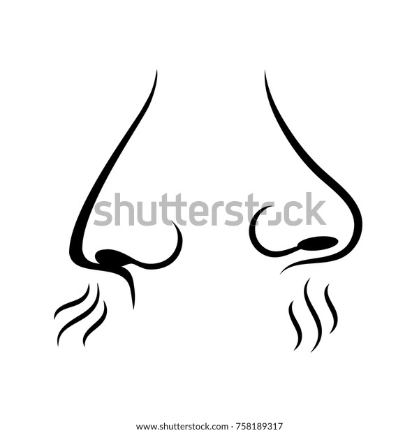 Smell Nose Pictogram Set Vector Illustration Stock Vector (Royalty Free ...