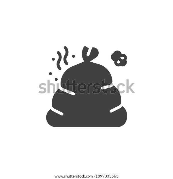 Smelly Garbage Vector Icon Food Waste Stock Vector (Royalty Free ...