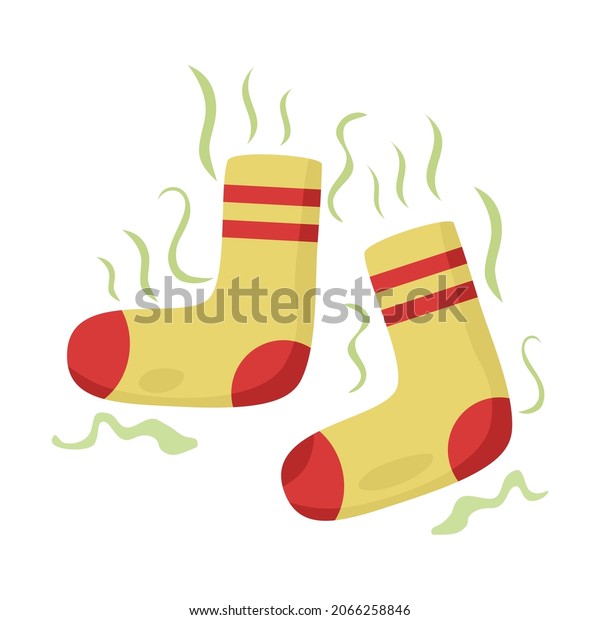 Smelly Socks Concept Vector Illustration Unpleasant Stock Vector ...