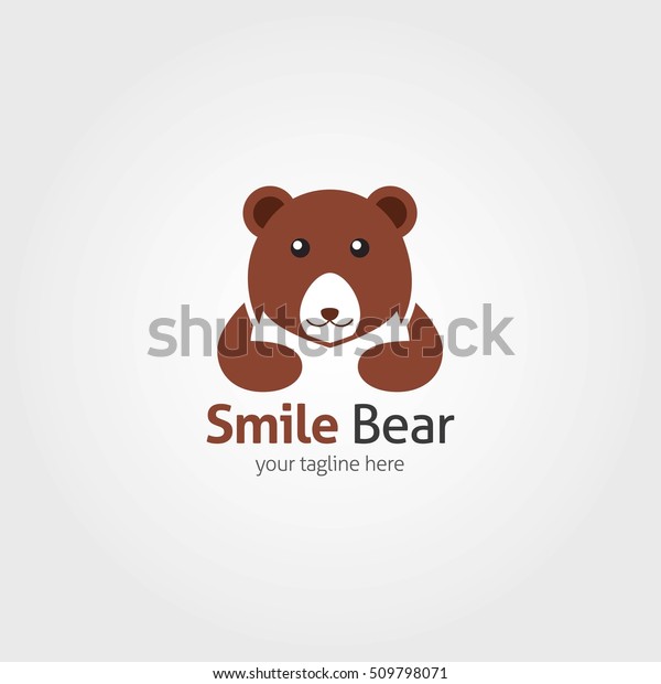Smile Bear Logo Design Template Vector Stock Vector (Royalty Free ...