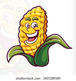 Smile Corn Mascot Cartoon Vector Stock Vector (Royalty Free) 1907289589 ...