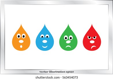 Smile Drops Set Icon Stock Vector (Royalty Free) 536790235 | Shutterstock