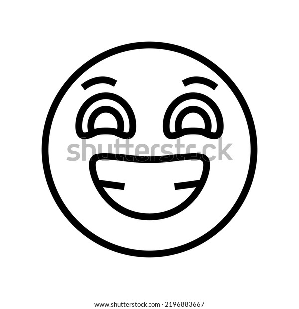 Smile Emoji Line Icon Vector Smile Stock Vector (Royalty Free ...