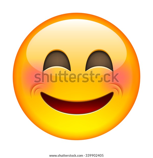 Souriez émoticon. Illustration vectorielle isolée sur : image ...