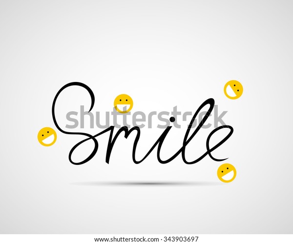 Smile Font Design Vector Illustration Graphic Stock Vector (Royalty ...