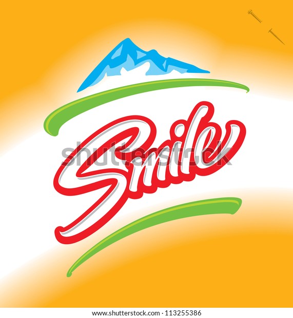 Smile Hand Lettering Handmade Calligraphy Vector Stock Vector (Royalty ...