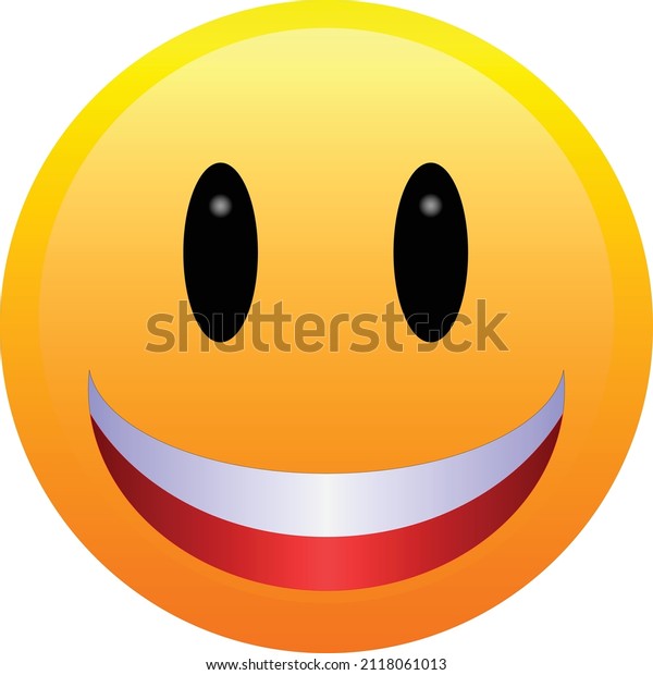 Smile Happy Face Emoji Vector Illustration: เวกเตอร์สต็อก (ปลอดค่า ...