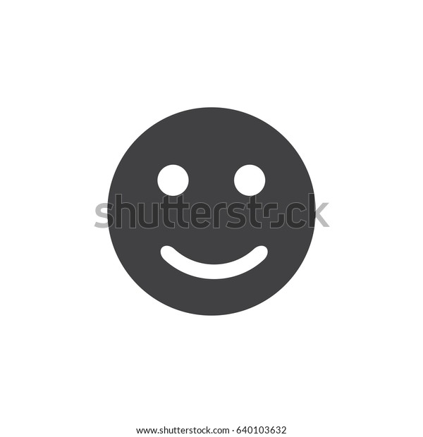 Smile Icon Black On White Background Stock Vector (Royalty Free ...