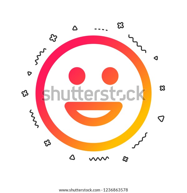 Smile Icon Happy Face Chat Symbol Stock Vector (Royalty Free ...