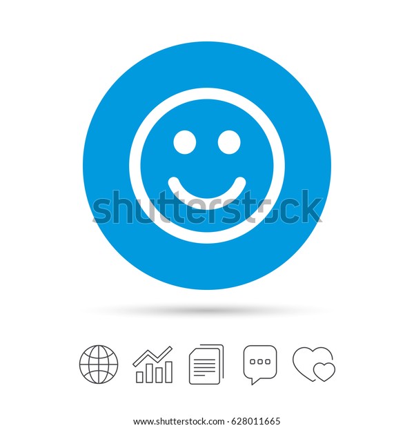 Smile Icon Happy Face Chat Symbol Stock Vector (Royalty Free) 628011665 ...