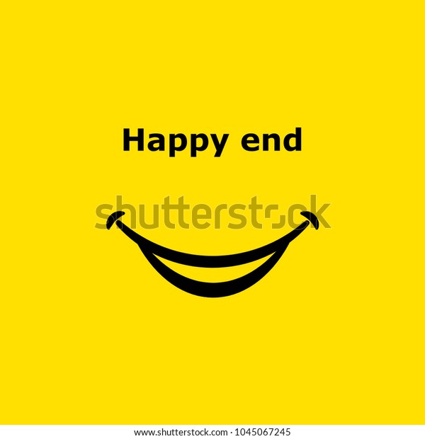 Smile Icon Heppy End Stock Vector (Royalty Free) 1045067245 | Shutterstock