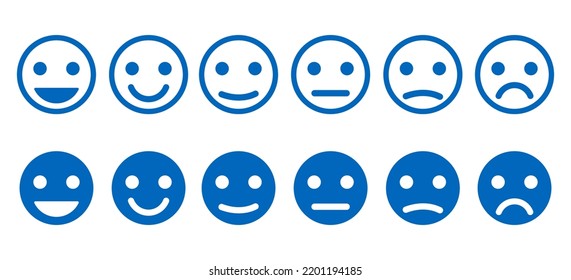 Smile Icon Set Isolated On White Stock Vector (Royalty Free) 2201194185 ...