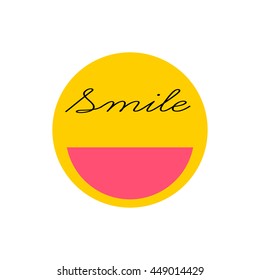 Smile Icon Yellow Smile Stock Vector (Royalty Free) 449014429 ...