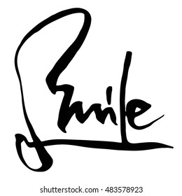 Smile Lettering Logo Stock Vector (Royalty Free) 483578923 | Shutterstock