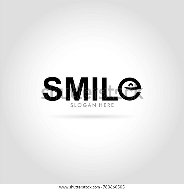 Smile Logo Typography Vector Illustration Stock Vector (Royalty Free ...