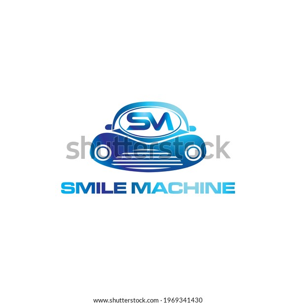 Smile Machine Modern Logo Car Illustration Stock Vector (Royalty Free ...