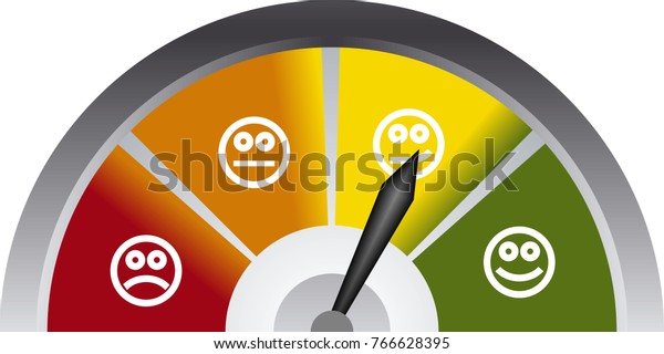 Smile Meter Different Emotions Stock Vector (Royalty Free) 766628395