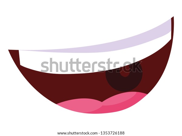 Smile Mouth Comic Fools Day Icon Stock Vector (Royalty Free) 1353726188 ...
