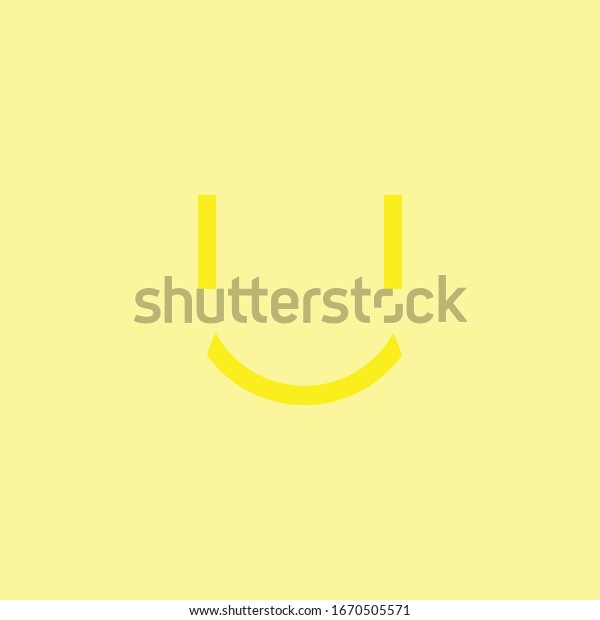 Smile Rectangle Design Yellow Ikon Stock Vector (Royalty Free ...