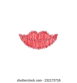 Smile Red Lips Stock Vector (Royalty Free) 232173718 | Shutterstock