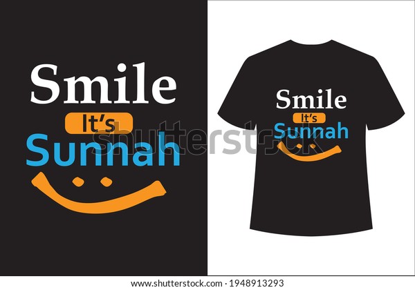 Smile Sunnah Islamic T Shirt Design Stock Vector (Royalty Free ...