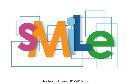 Smile Vector Letters Stock Vector (Royalty Free) 1055916533 | Shutterstock