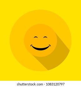 Cunning Emoticon Icon Flat Design On Stock Vector (Royalty Free ...