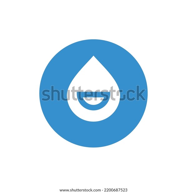 Smile Water Drop Logo Icon Vector Stock Vector (Royalty Free ...