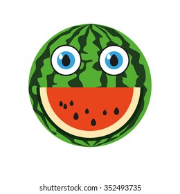 Smile Watermelon Stock Vector (Royalty Free) 352493735 | Shutterstock