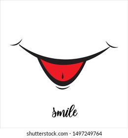 Smile White Background Stock Vector (Royalty Free) 1497249764