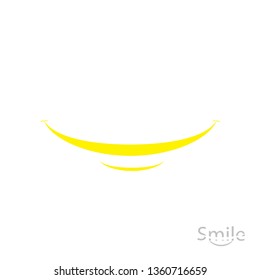 Smile White Background Logo Design Vector Stock Vector (Royalty Free ...