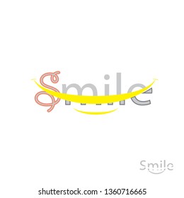 Smile White Background Logo Design Vector Stock Vector (Royalty Free ...