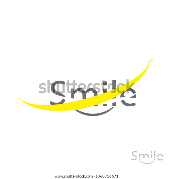 Smile White Background Logo Design Vector Stock Vector (Royalty Free ...