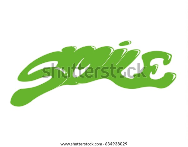 Smile Word Vector Illustration Isolated Stock Vector (Royalty Free ...