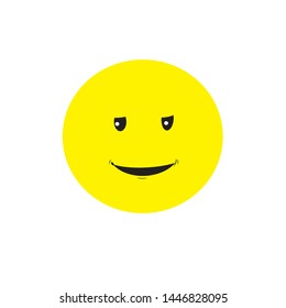 Cute Funny Smile Plotting Face Vector Stock Vector (Royalty Free) 577514800