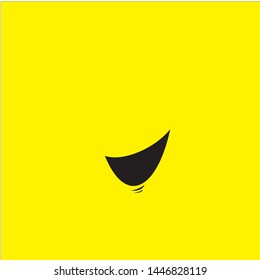 Smile Yellow Background Logo Design Vector Stock Vector (Royalty Free ...