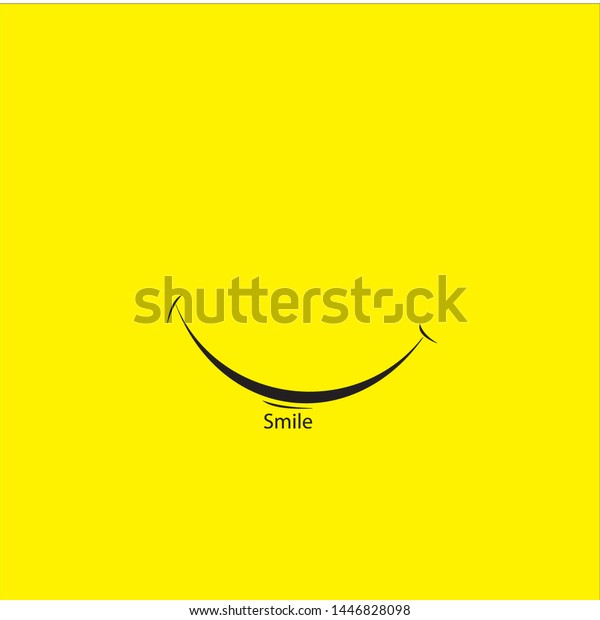 Smile Yellow Background Logo Design Vector: vector de stock (libre de ...
