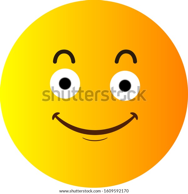 Smile Yellow Face Vector Happy Vector Stock Vector (Royalty Free ...