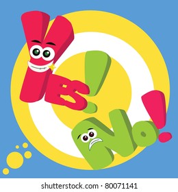 Smile Yes Angry No Stock Vector (Royalty Free) 80071141 | Shutterstock