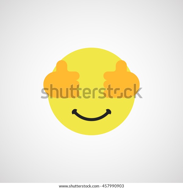 Smiley Closing Eyes Flat Emoji Closing: vector de stock (libre de ...