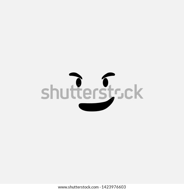 Smiley Cunning Icon Sign Signifier Vector Stock Vector (Royalty Free ...