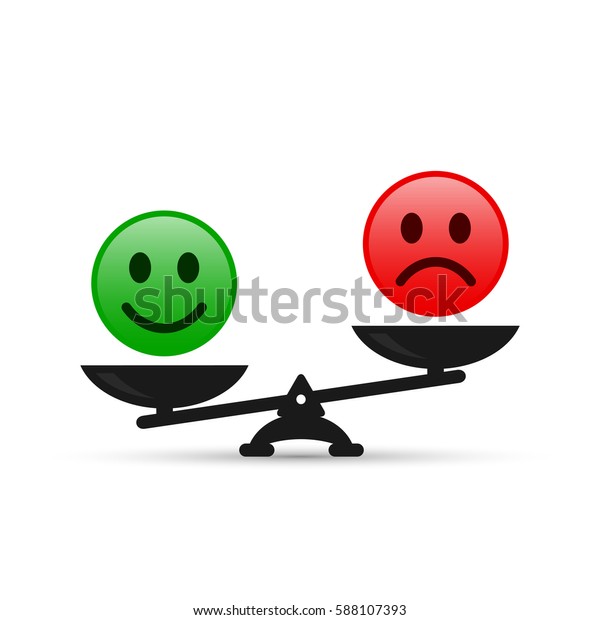 Image vectorielle de stock de Smiley émoticônes humeur différente sur ...