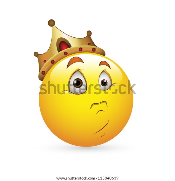 Smiley Emoticons Face Vector King Expression Stock Vector (Royalty Free ...