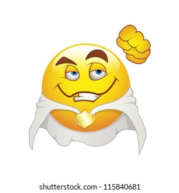Smiley Emoticons Face Vector Super Hero: vector de stock (libre de ...