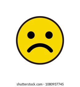 Smiley Emoticons Icon Negative Smile Icon Stock Vector (Royalty Free ...