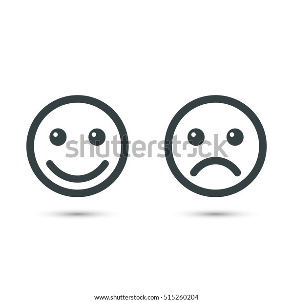Stock vektor „Smiley Emoticons Icon Positive Negative Vector“ (bez ...