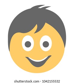 Smiley Expressing Being Jolly Stock Vector (Royalty Free) 1042155532 ...