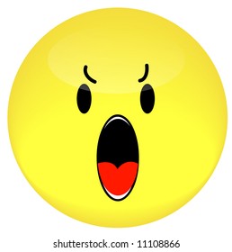 Smiley Face Angry Yelling Shouting Out Stock Vector (Royalty Free ...