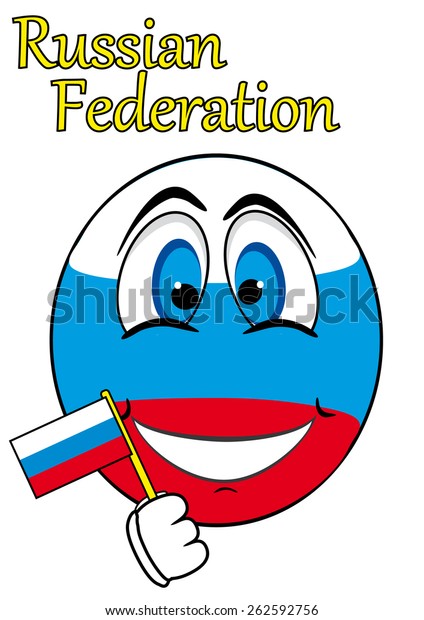 Smiley Face Form Flag Russian Federation Stock Vector (Royalty Free ...